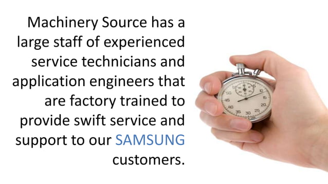 Samsung Machine Tools Product Line | PPT