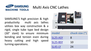 Samsung Machine Tools Product Line | PPT