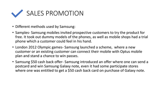 Samsung promotion tools | PPT