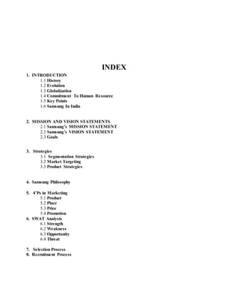 Project ON Samsung Organization HRm | DOCX