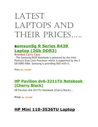 Samsung r series r439 laptop | DOC | Home Appliances | Home & Garden