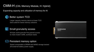 Samsung: CMM-H Tiered Memory Solution with Built-in DRAM | PPTX