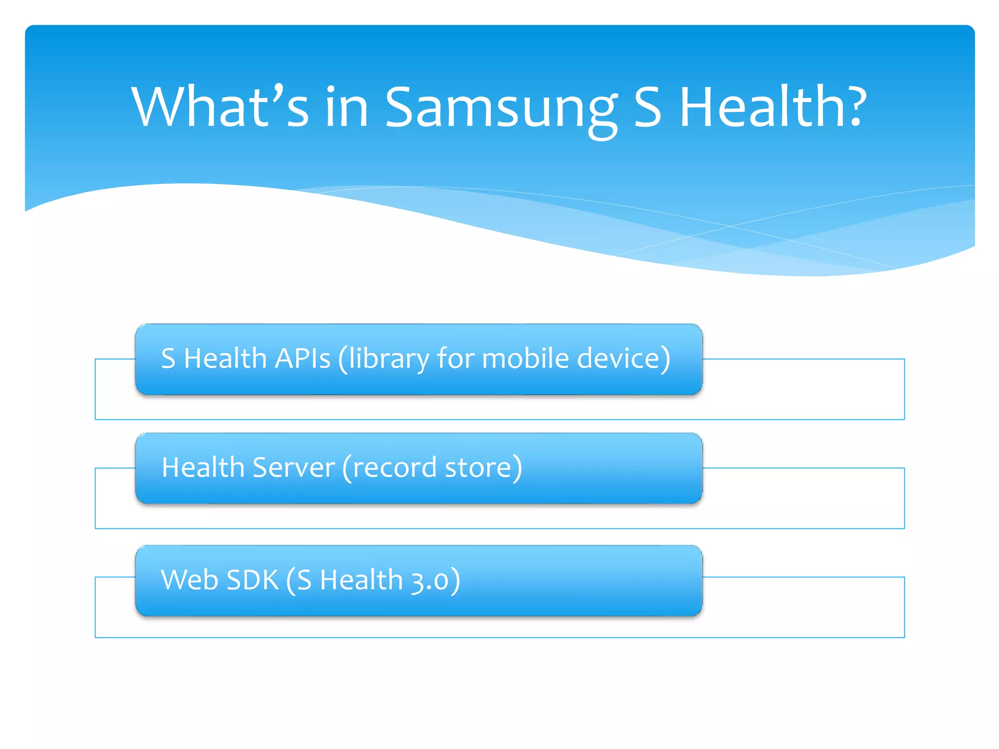 Samsung S Health Service SDK | PPTX