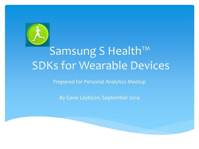 Samsung S Health Service SDK | PPTX