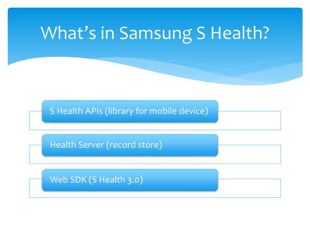 Samsung S Health Service SDK | PPTX