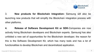 Samsung started to develop its own blockchain | PPT