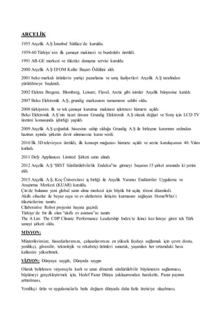Samsung ve arçelik | PDF