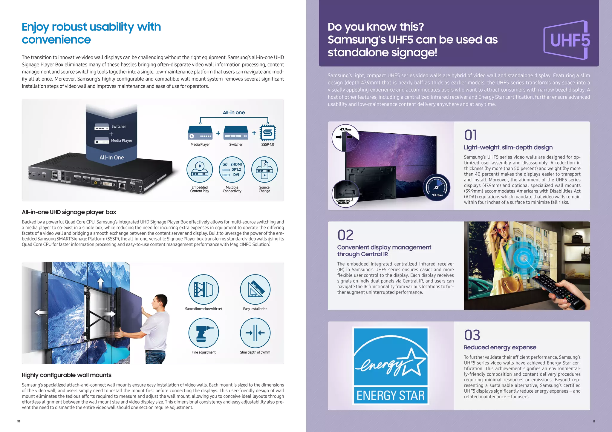 Samsung Video Wall Display Solutions | PDF
