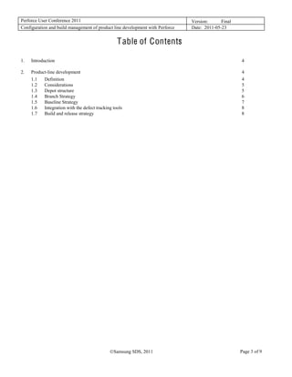 White Paper: Configuration and Build Management of Product Line ...