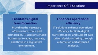 Role Of IT Solutions in Digital Transformation | Samtech | PPTX