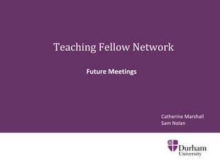 Plans for Future Meetings | PPTX | Education