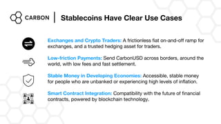 Carbon: Accessible, Stable Money | Hedera18 | PDF | Currencies | Economy