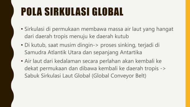 Materi Tentang Samudera, Arus Laut, Sirkulasi Laut & Salinitas | PPTX