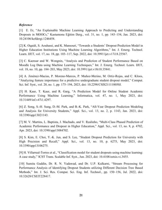 Student Dropout Performance Analysis using Machine Learning Techniques In case of Wolaita Sodo ...