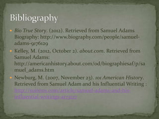 Samuel adams3.powerpointpptx | PPTX | Civic affairs | Politics