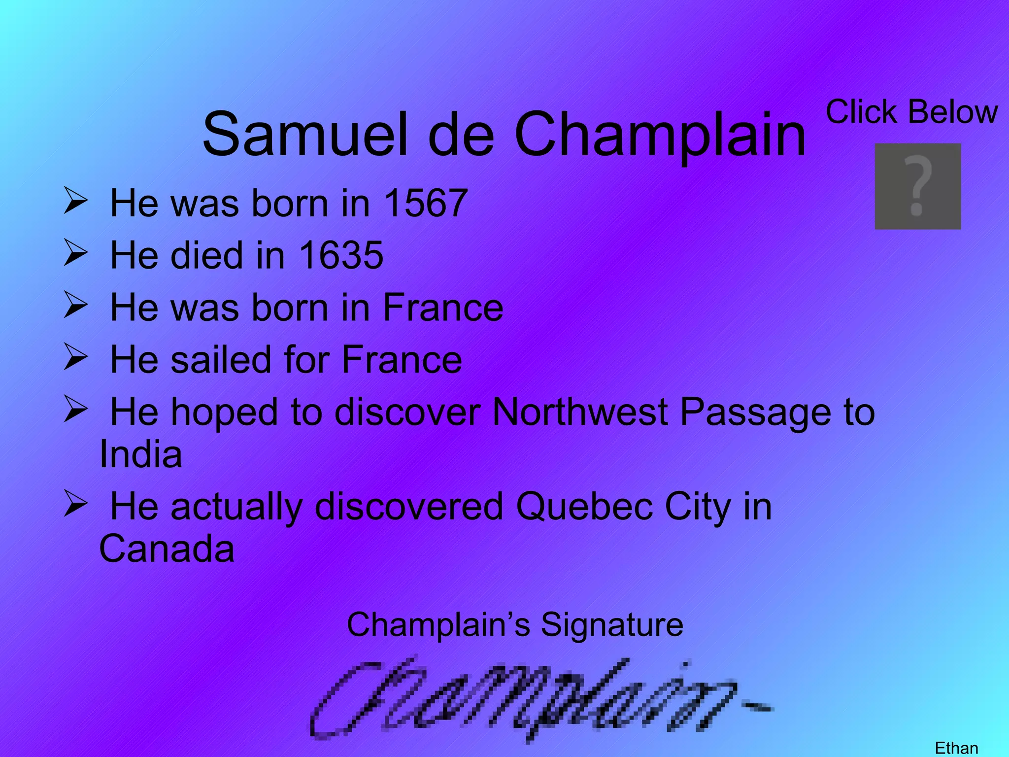 Samuel de Champlain | PPT