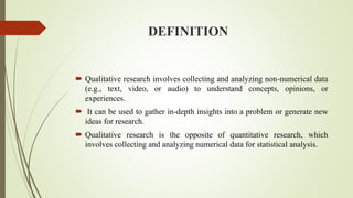 Qualitative research | PPT