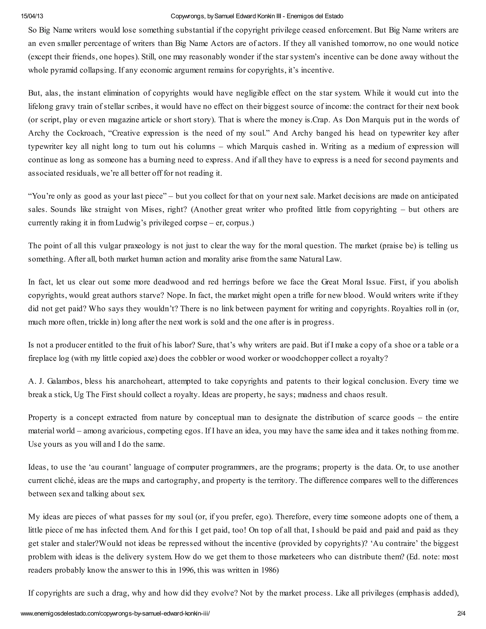 Samuel edward konkin iii copywrongs | PDF