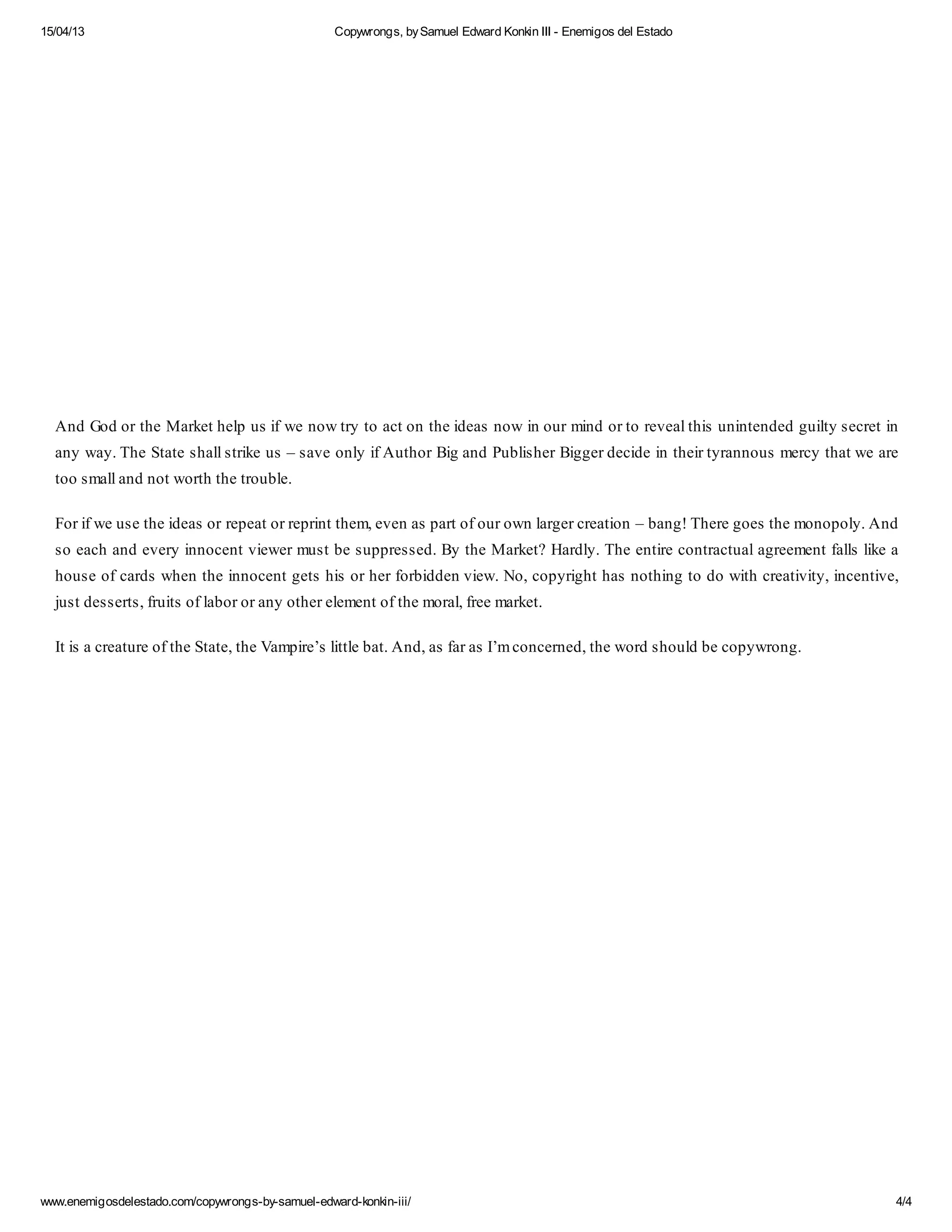 Samuel edward konkin iii copywrongs | PDF