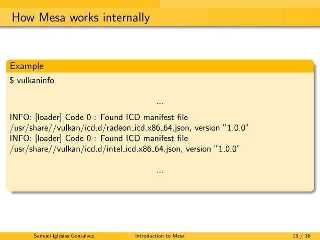 Introduction to Mesa. The Open-Source Graphics API Implementation Library (Ubucon Europe 2018) | PPT