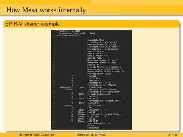 Introduction to Mesa. The Open-Source Graphics API Implementation Library (Ubucon Europe 2018) | PPT