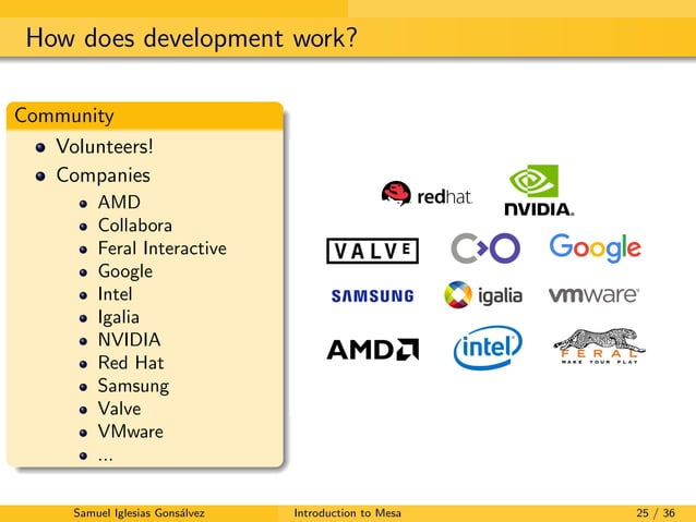 Introduction to Mesa. The Open-Source Graphics API Implementation Library (Ubucon Europe 2018) | PPT