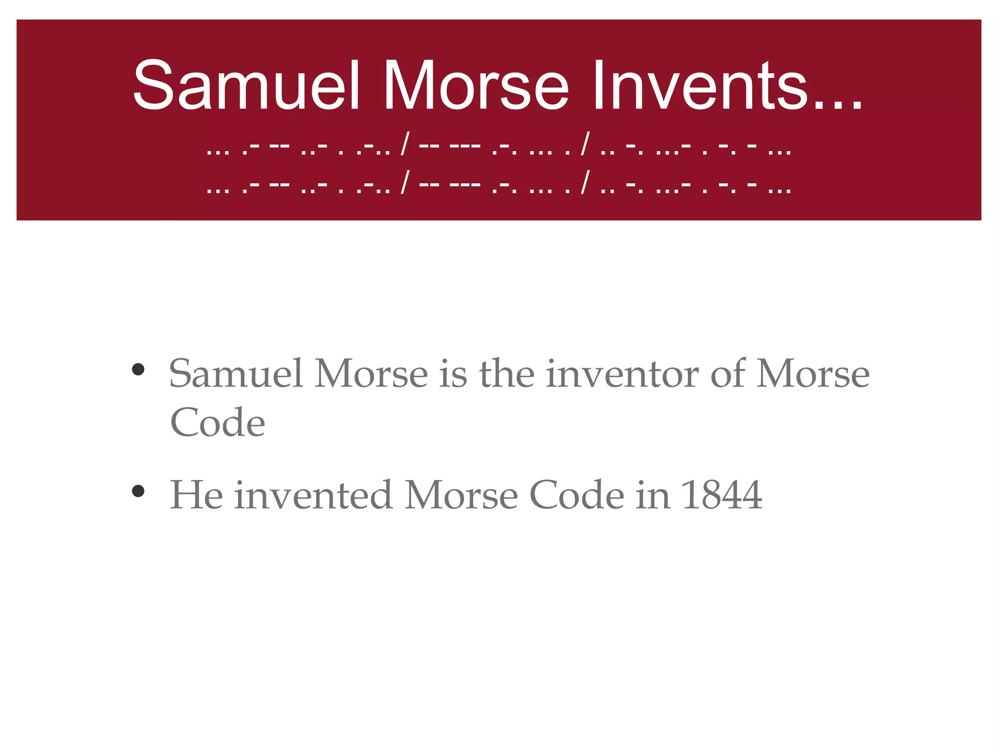 Samuel Morse | PPT