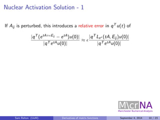 Frechet Derivatives of Matrix Functions and Applications | PDF