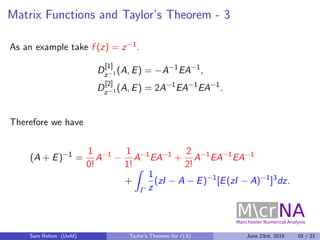 Taylor's Theorem for Matrix Functions and Pseudospectral Bounds on the Condition Number | PDF