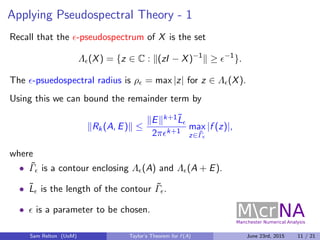 Taylor's Theorem for Matrix Functions and Pseudospectral Bounds on the Condition Number | PDF