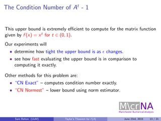 Taylor's Theorem for Matrix Functions and Pseudospectral Bounds on the Condition Number | PDF
