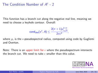 Taylor's Theorem for Matrix Functions and Pseudospectral Bounds on the Condition Number | PDF