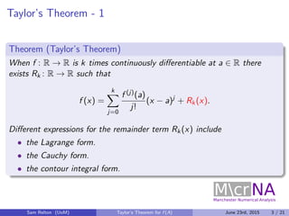 Taylor's Theorem for Matrix Functions and Pseudospectral Bounds on the Condition Number | PDF