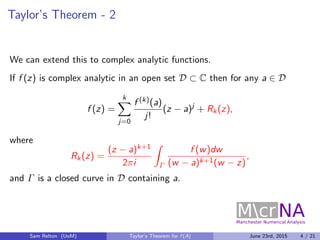 Taylor's Theorem for Matrix Functions and Pseudospectral Bounds on the Condition Number | PDF