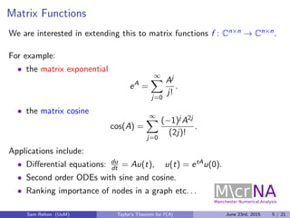 Taylor's Theorem for Matrix Functions and Pseudospectral Bounds on the Condition Number | PDF