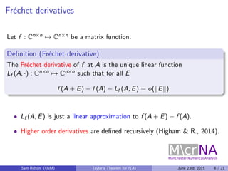 Taylor's Theorem for Matrix Functions and Pseudospectral Bounds on the Condition Number | PDF