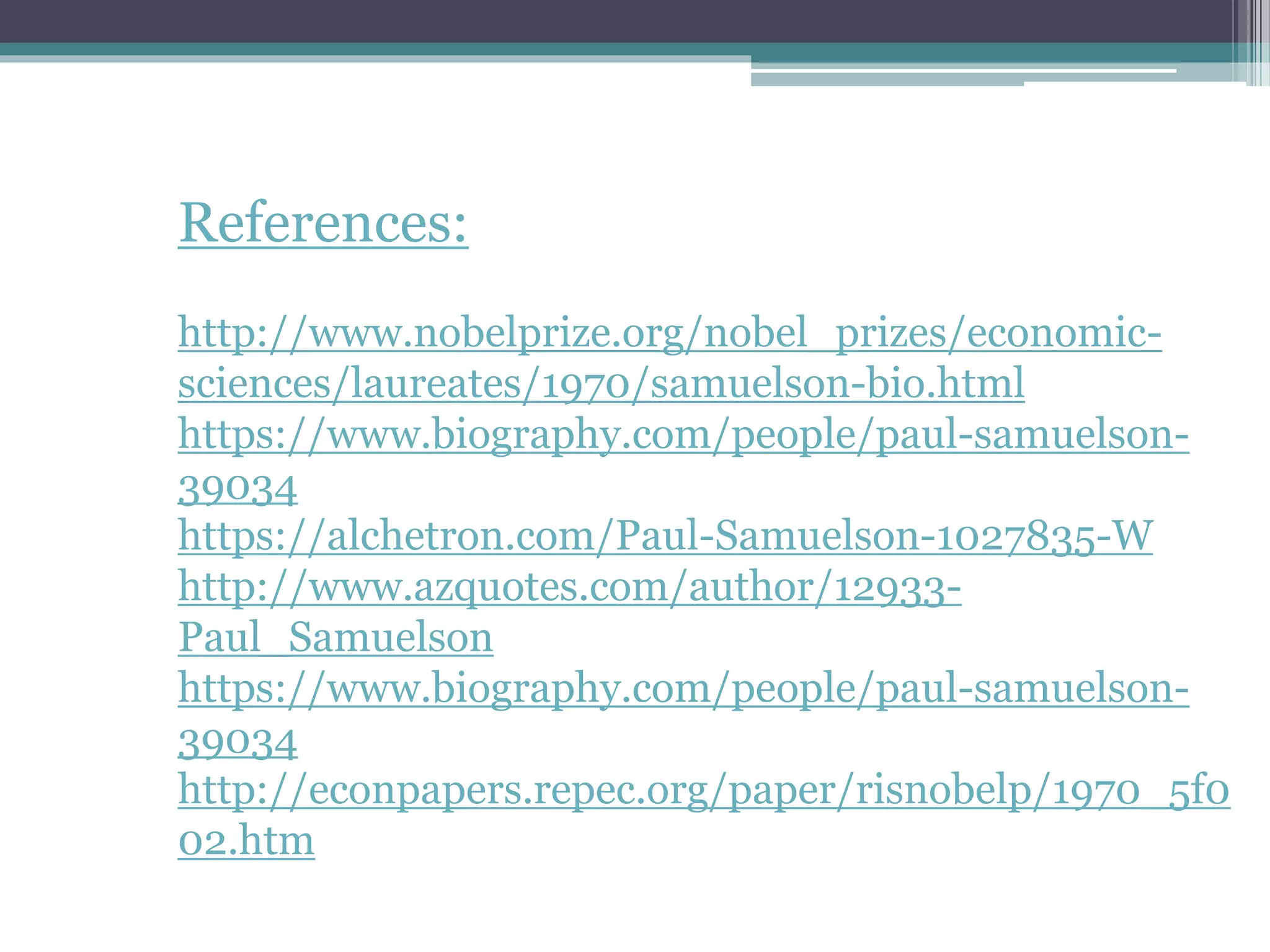 Paul Anthony Samuelson | PPTX