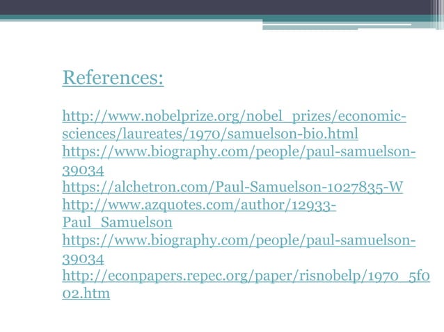 Paul Anthony Samuelson | PPTX