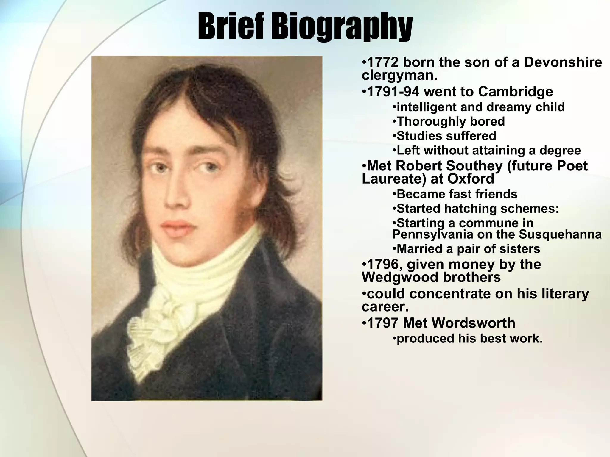 Samuel Taylor Coleridge | PPT