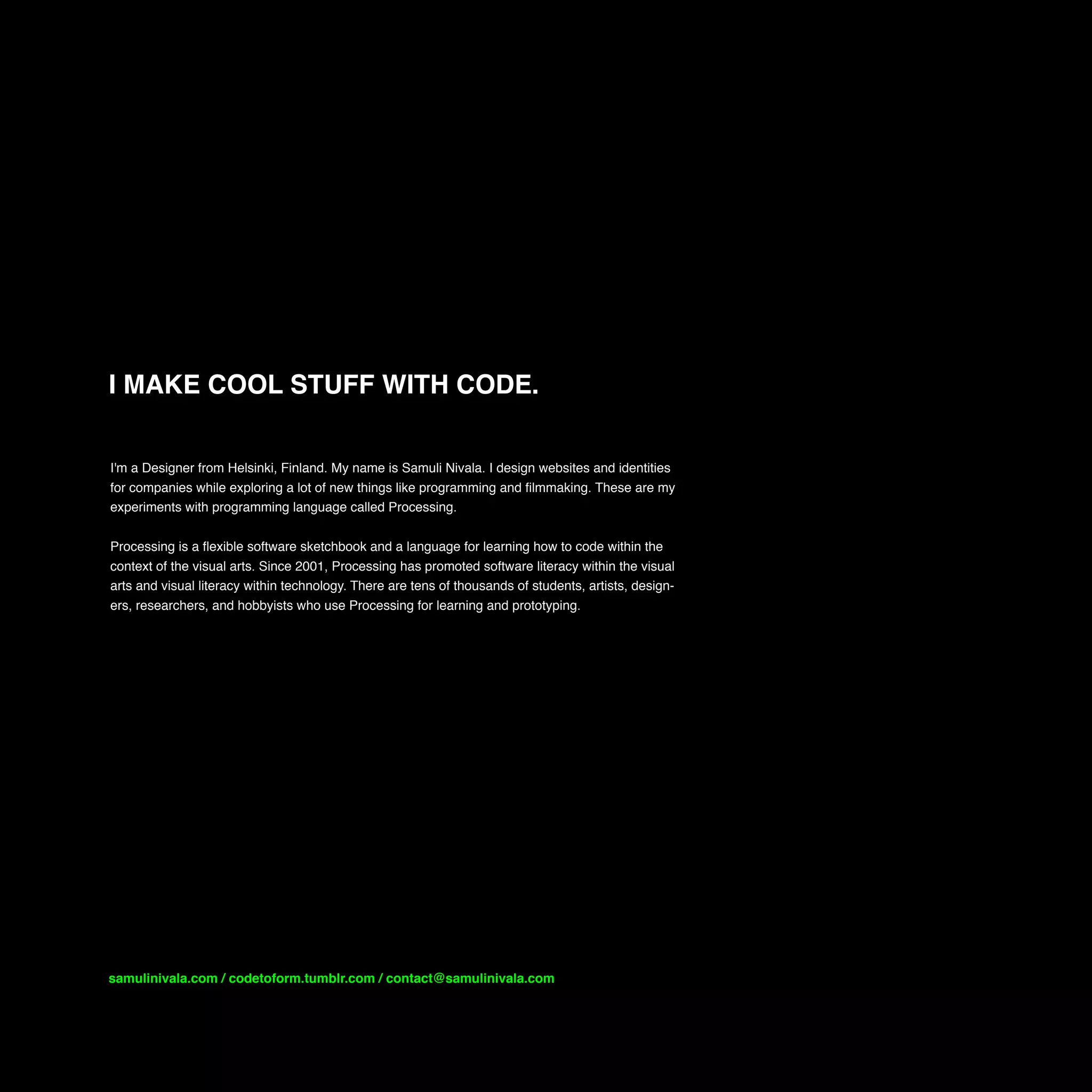 Generative Art by Samuli Nivala | PDF