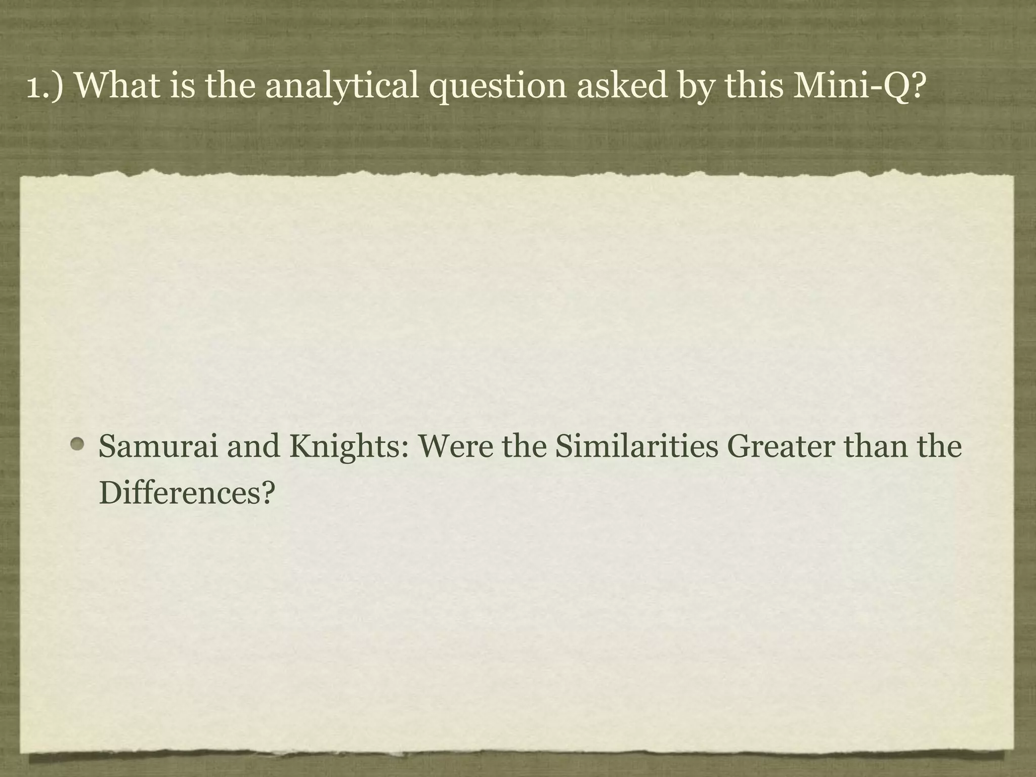 Samurai and knights dbq-Answers to Packet | PPT