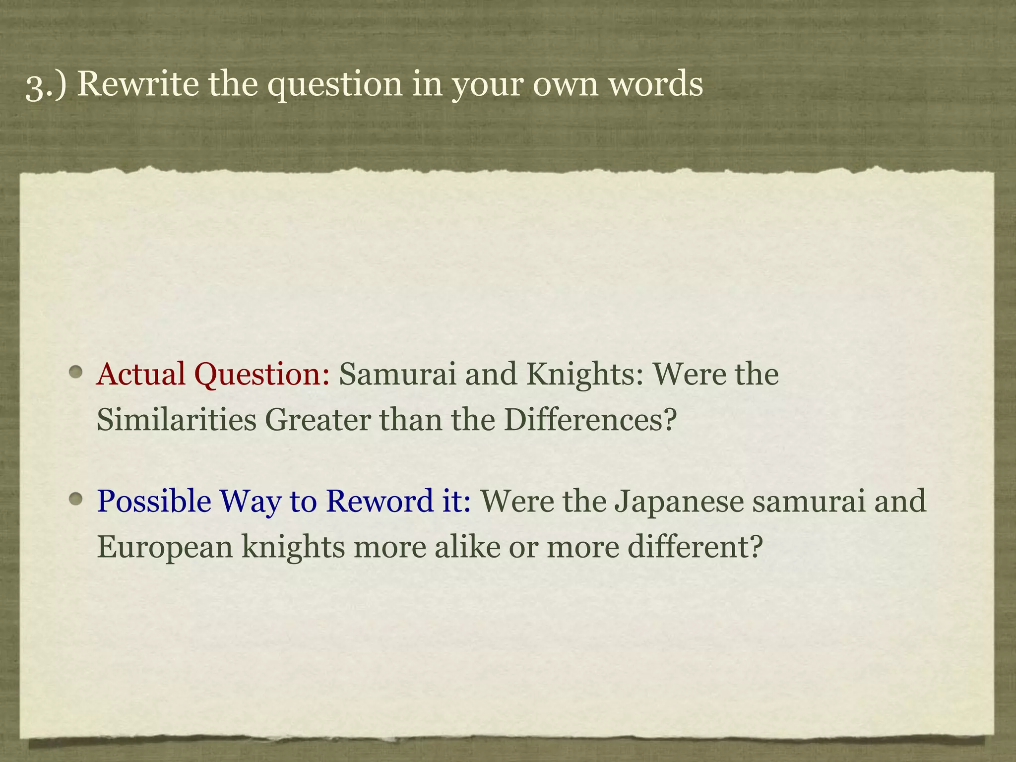 Samurai and Knights DBQ packets answers | PPT