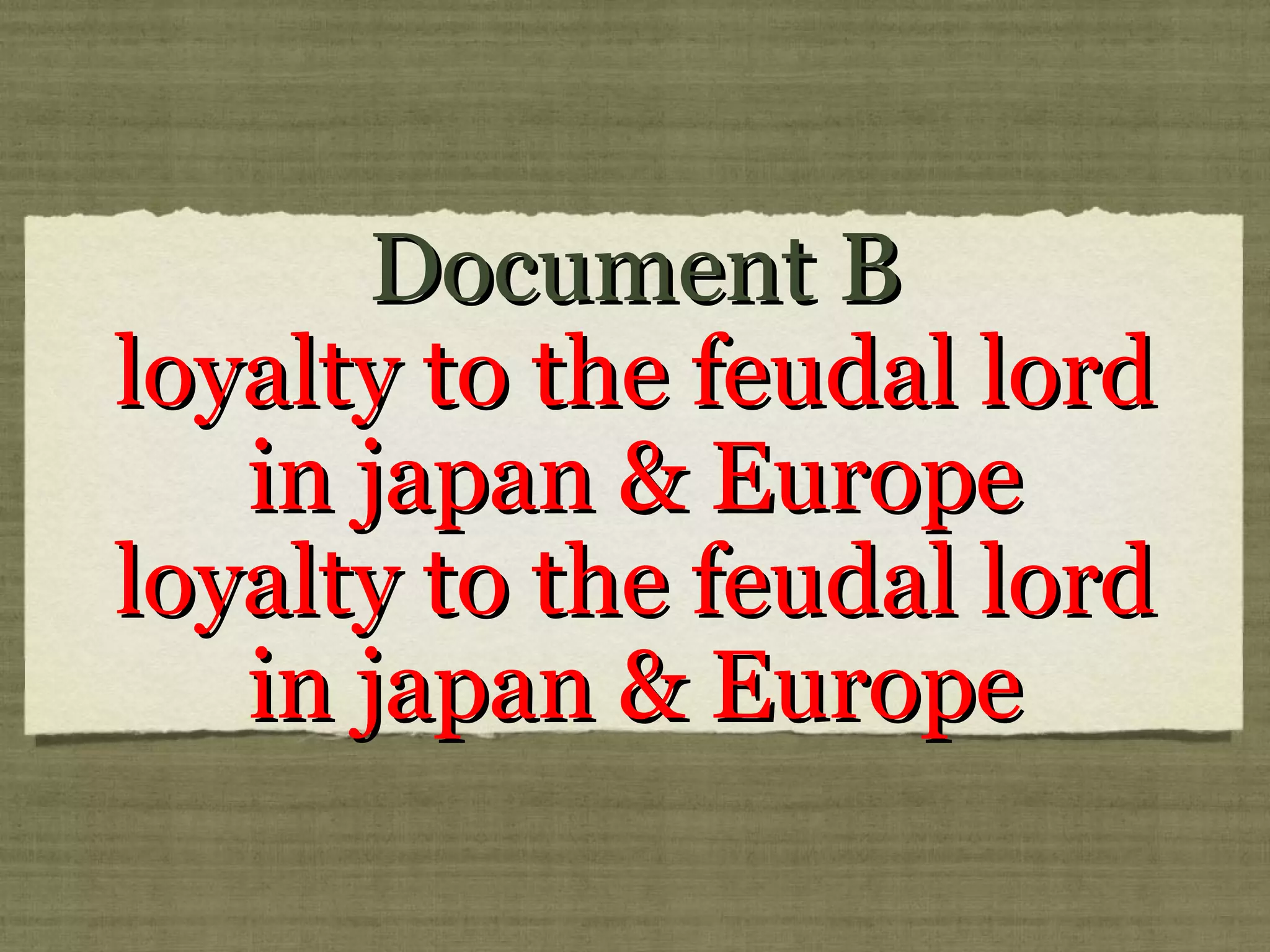 Samurai and Knights DBQ packets answers | PPT