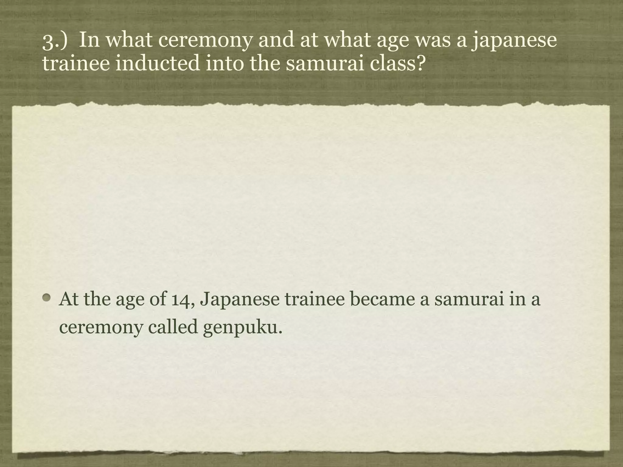 Samurai and Knights DBQ packets answers | PPT