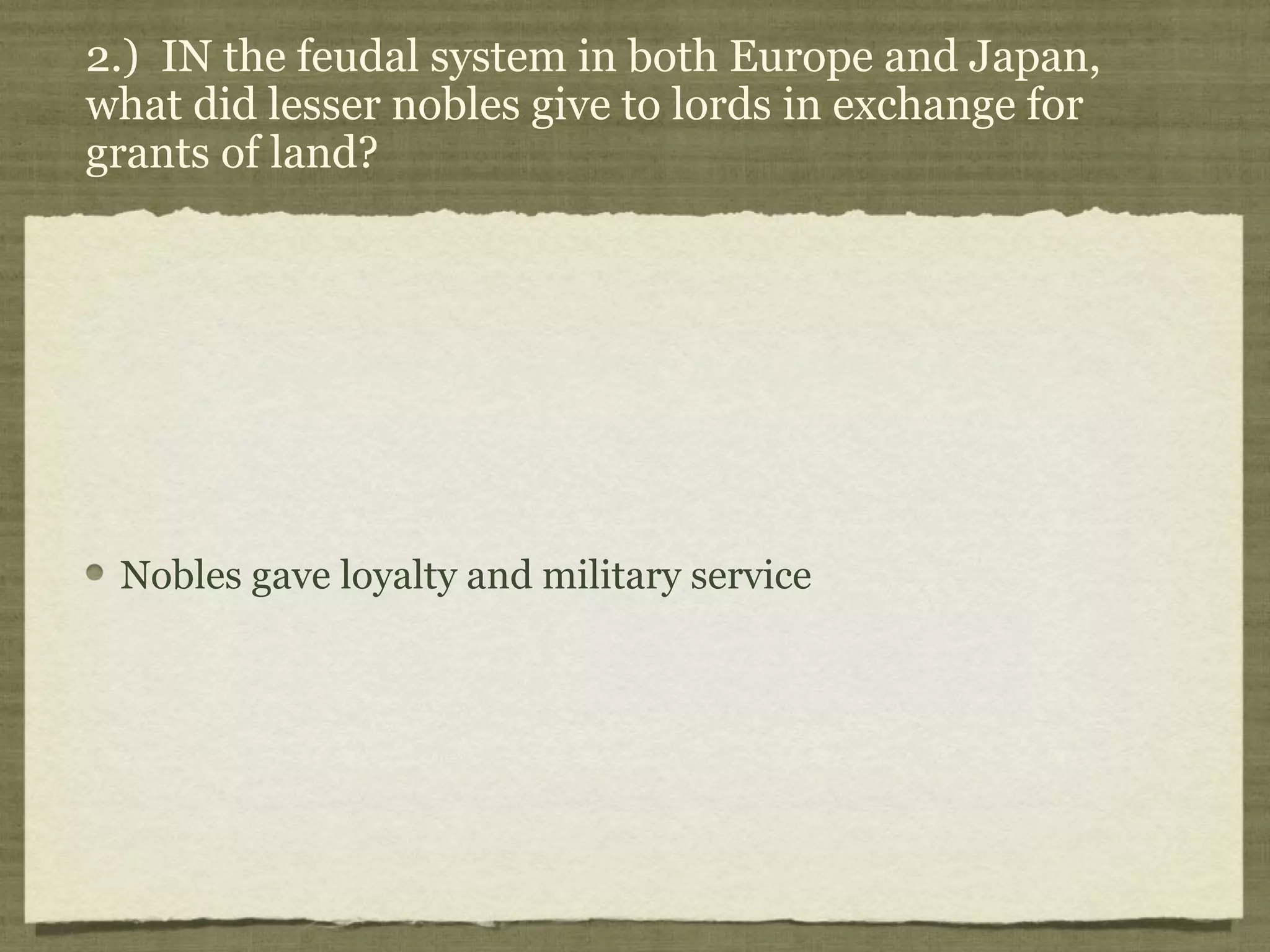Samurai and Knights DBQ packets answers | PPT