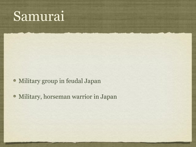 Samurai and Knights DBQ packets answers | PPT