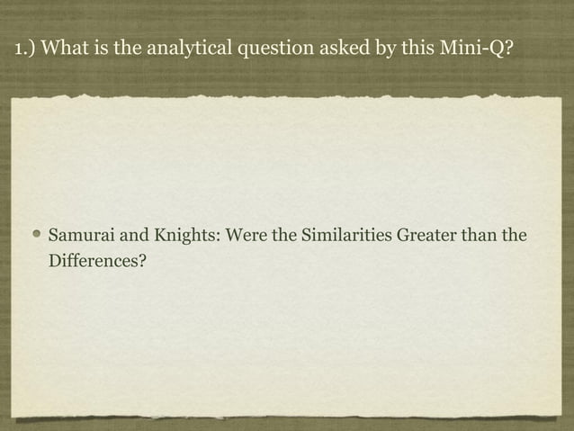 Samurai and Knights DBQ packets answers | PPT