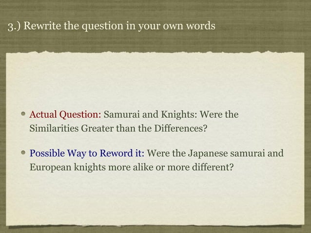 Samurai and Knights DBQ packets answers | PPT