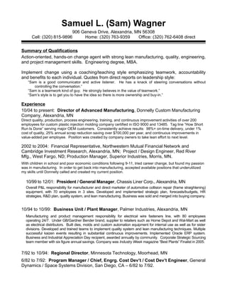 Sam Wagner resume | DOC