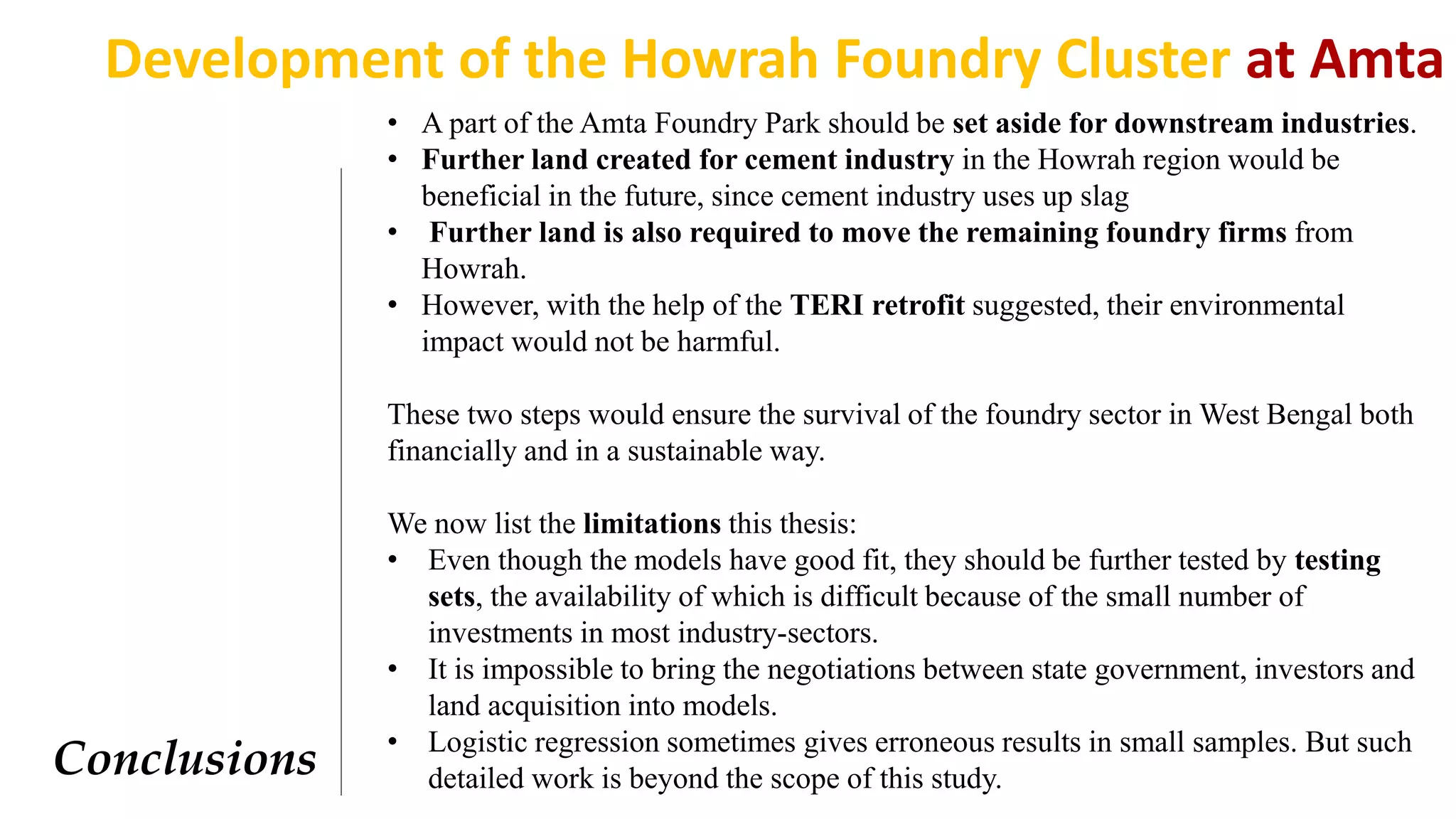 Development of Howrah Foundry Cluster | PPTX